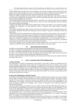 The Behavioural Finance Aspects of Chit-Fund Scams of Odisha: Loss is ...
