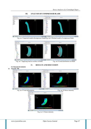 Stress Analysisofa Centrifugal Super ChargerImpeller Blade | PDF