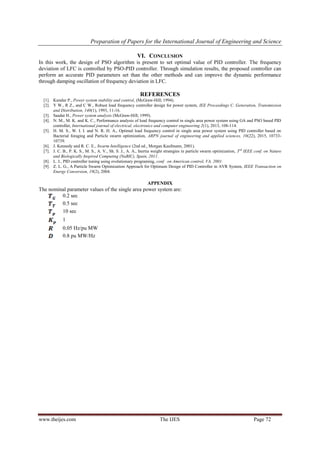 Optimal control of load frequency control power system based on particle swarm optimization ...