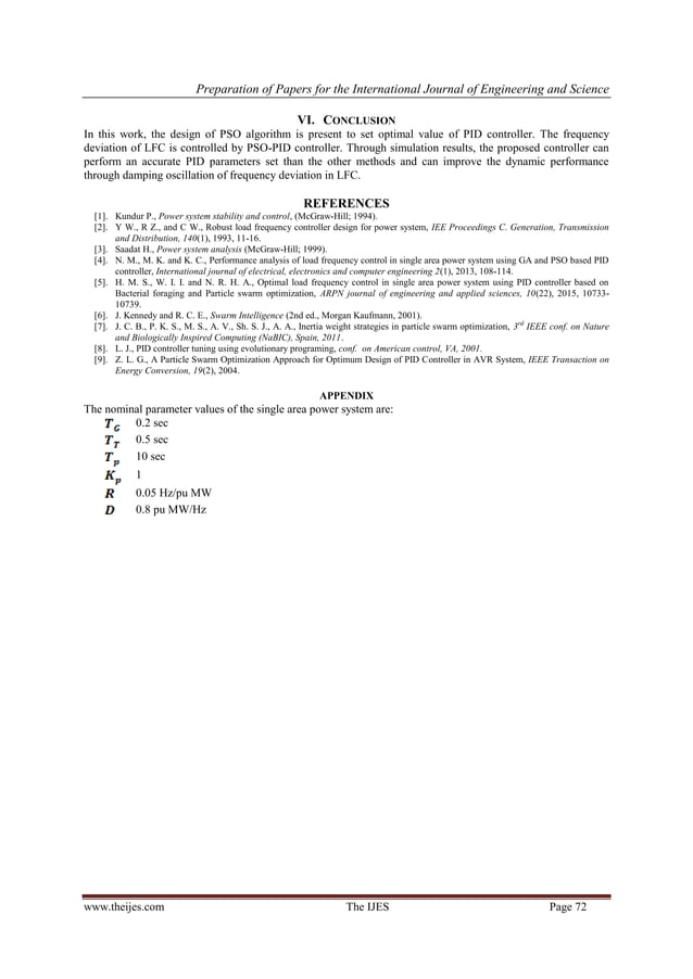 Optimal control of load frequency control power system based on particle swarm optimization ...