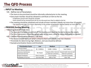 Prioritization Using a QFD Tool with Matt Hansen at StatStuff | PPT