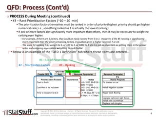 Prioritization Using a QFD Tool with Matt Hansen at StatStuff | PPT