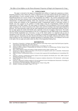 The Effect of Arm Stiffness on the Elasto-Kinematic Properties of ...
