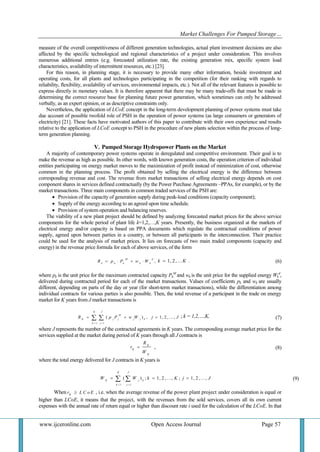 Market Challenges for Pumped Storage Hydropower Plants | PDF