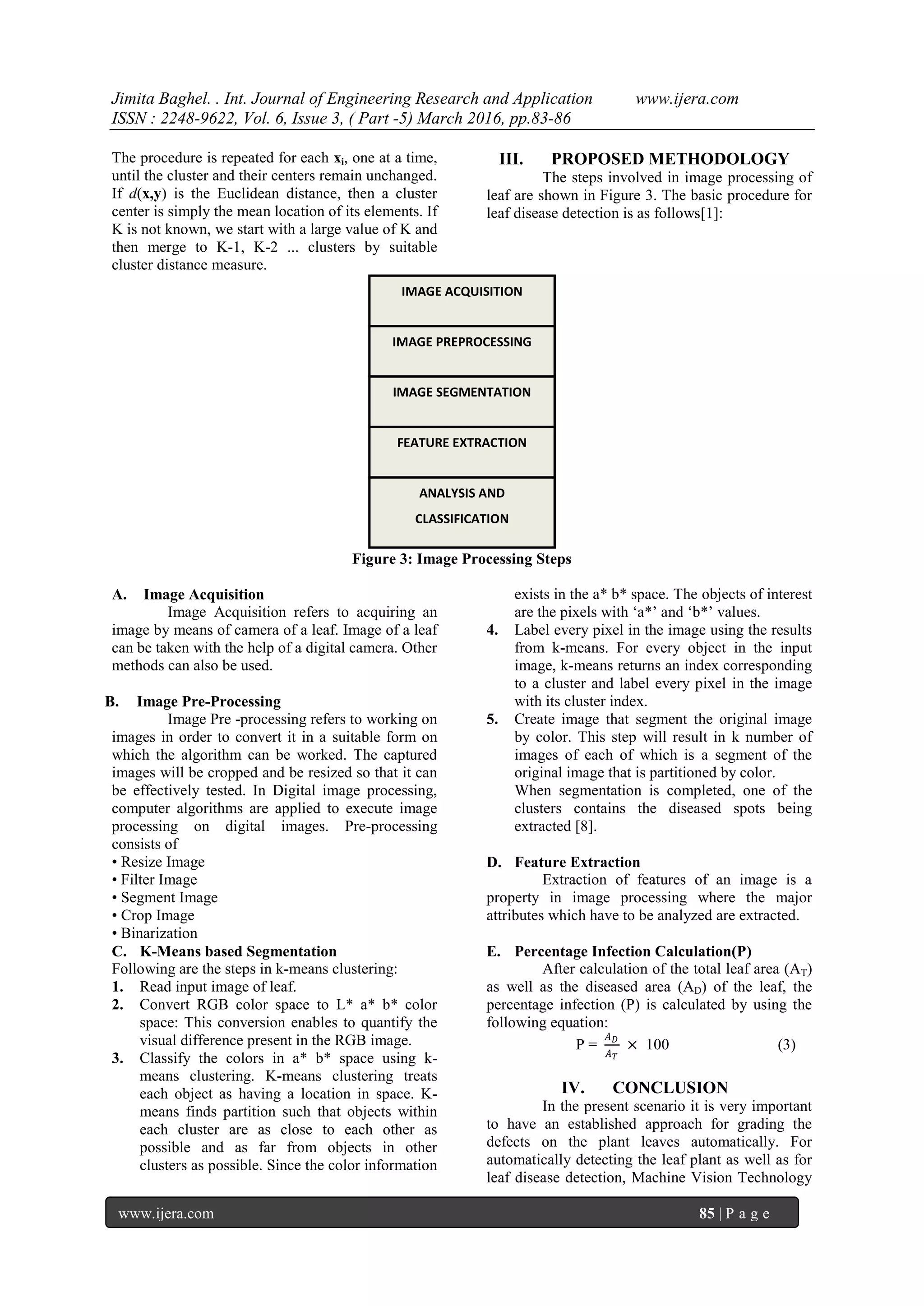 K Means Segmentation Method For Automatic Leaf Disease Detection Pdf