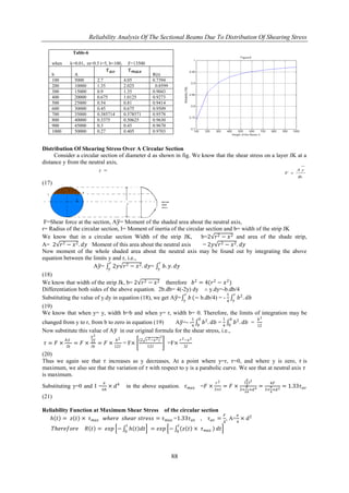 Reliability Analysis of the Sectional Beams Due To Distribution of Shearing Stress | PDF