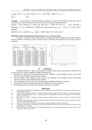 Reliability Analysis of the Sectional Beams Due To Distribution of Shearing Stress | PDF