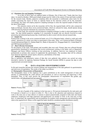 Assessment of Credit Risk Management System in Ethiopian Banking | PDF