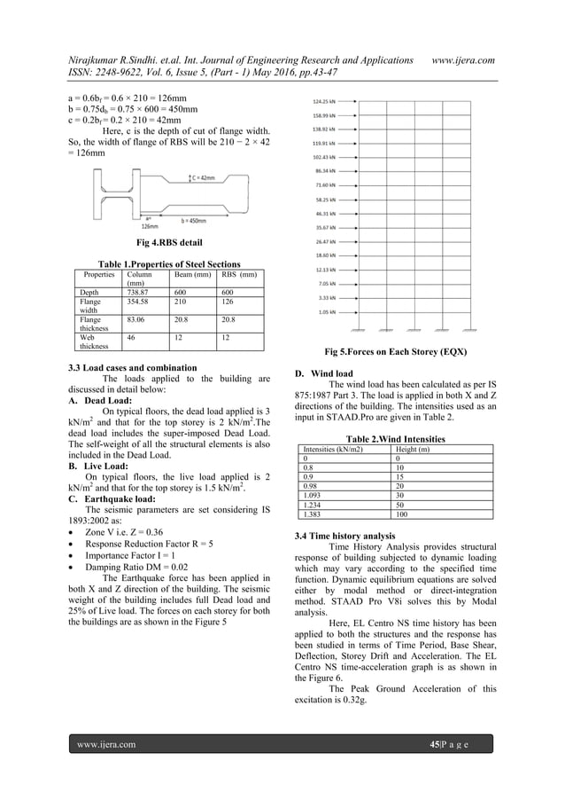 Study of Steel Moment Resisting Frame with Reduced Beam Section | PDF