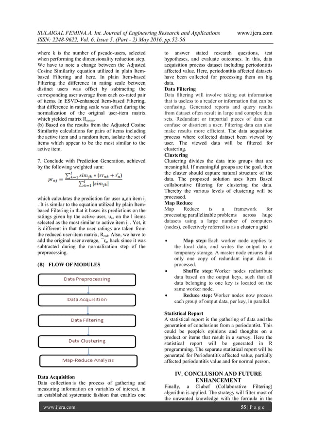 The Prediction Approach For Periodontitis Using Collaborative Filtering Method In Big Data Pdf