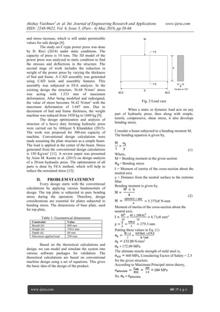 Design Optimization of Hydraulic Press Plate using Finite Element ...