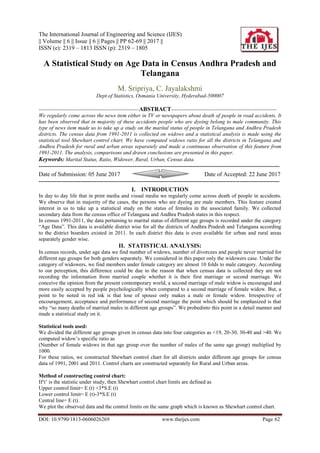 A Statistical Study on Age Data in Census Andhra Pradesh and Telangana ...