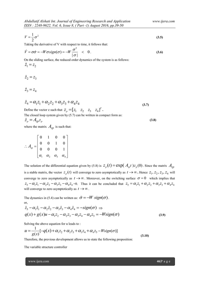 A Variable Control Structure Controller for the Wing Rock Phenomenon | PDF