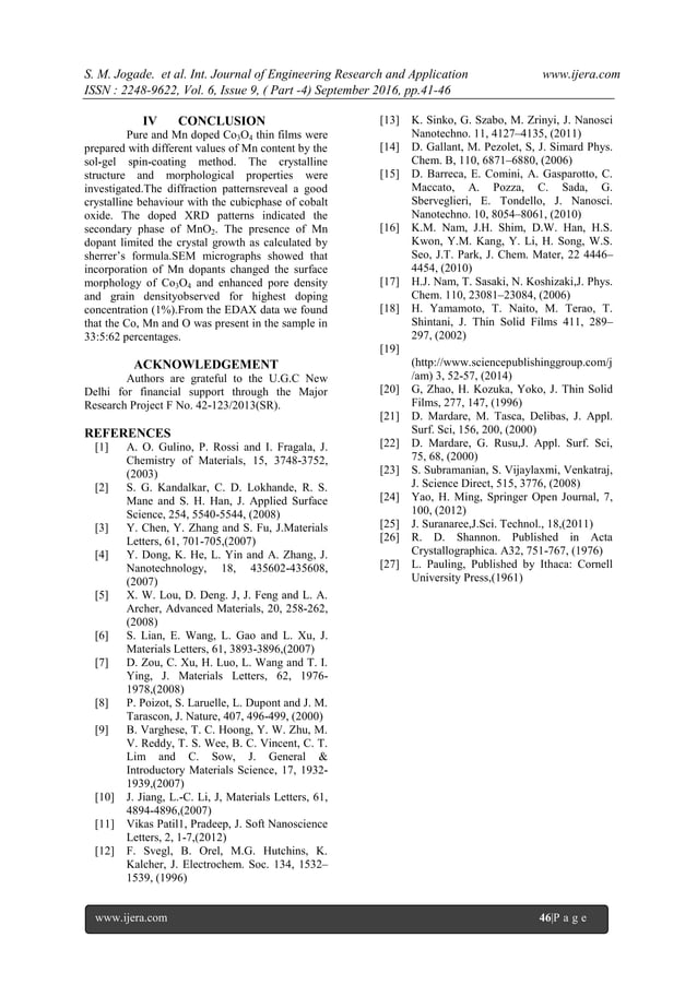 Structural and Morphological Properties of Mn-Doped Co3O4 ThinFilm Deposited by Spin Coat Method ...