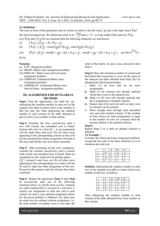 Solving ONE’S interval linear assignment problem | PDF