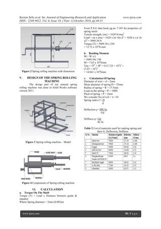 Design and Fabrication of Manual Spring Rolling Machine | PDF