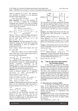 The Haar-Recursive Transform and Its Consequence to the Walsh-Paley Spectrum and the ...