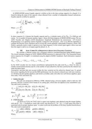 Capacity Enhancement of MIMO-OFDM System in Rayleigh Fading Channel | PDF