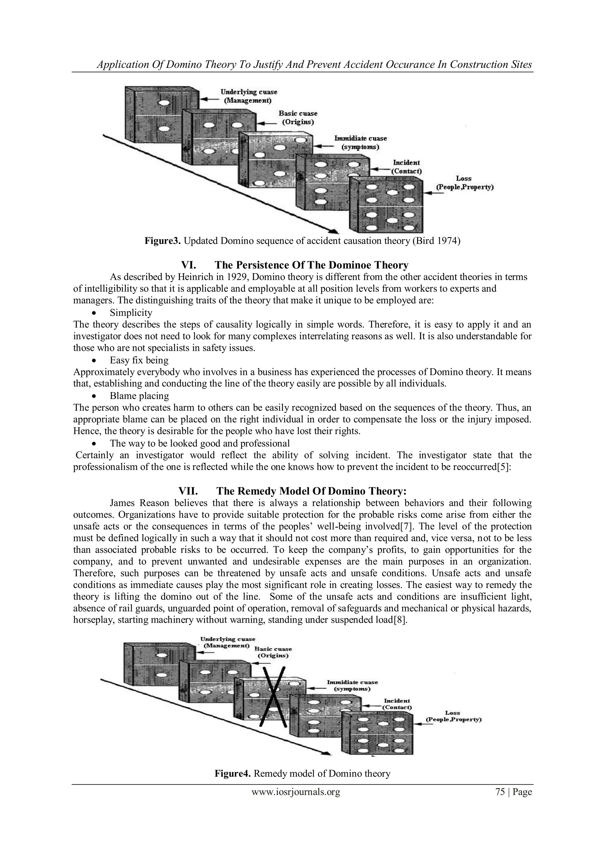 Application of Domino Theory to Justify and Prevent Accident Occurance ...