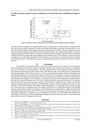 Numerical Analysis of Inverted Notched Fin Array Using Natural Convection | PDF