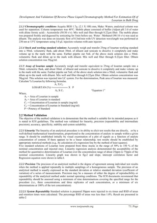 Development and Validation of Reverse Phase Liquid Chromatography Method for Estimation of ...