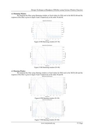 Design Technique of Bandpass FIR filter using Various Window Function | PDF
