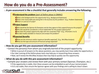 Project Pre-Assessment Using a Min/Max Analysis with Matt Hansen at ...