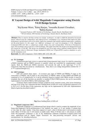 IC Layout Design of 4-bit Magnitude Comparator using Electric VLSI ...