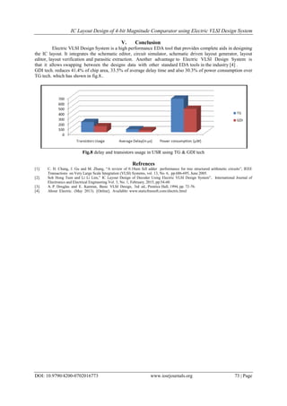 IC Layout Design of 4-bit Magnitude Comparator using Electric VLSI Design System | PDF ...
