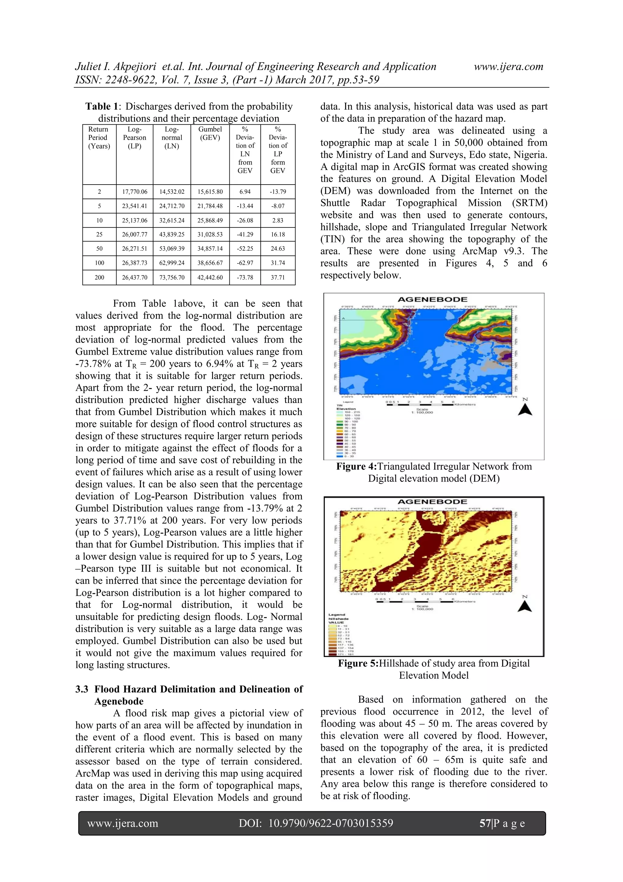 Flood Monitoring and Flood Risk Assessment in Agenebode, Edo State ...