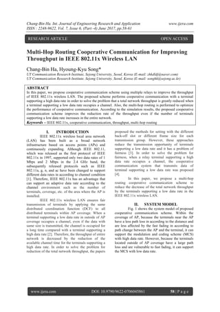 Multi-Hop Routing Cooperative Communication for Improving Throughput in IEEE 802.11x Wireless ...