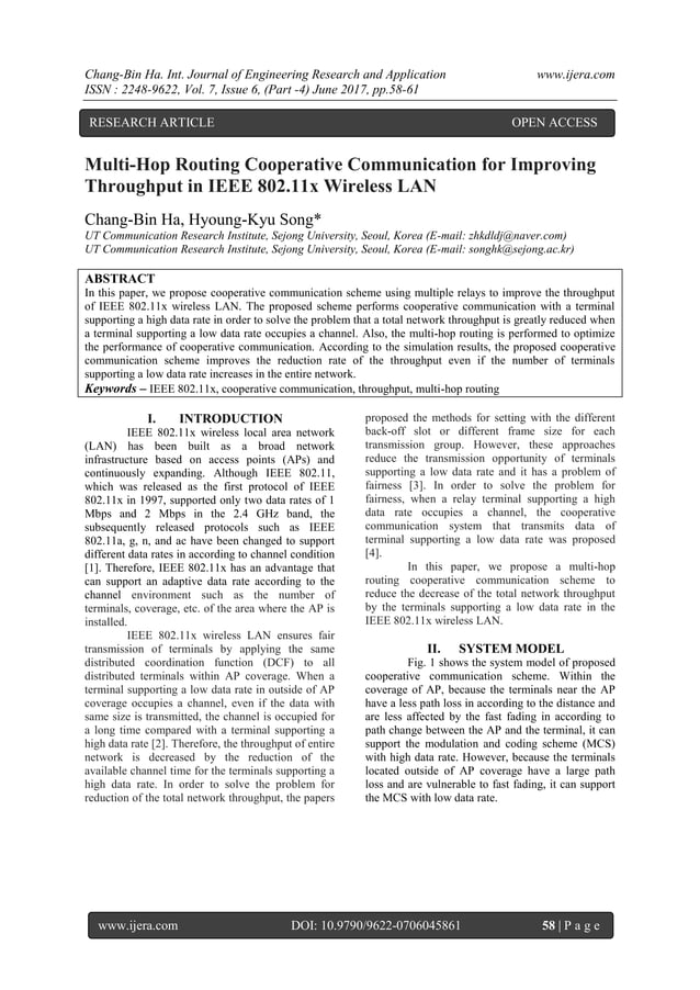 Multi Hop Routing Cooperative Communication For Improving Throughput In