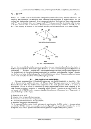 2-Dimensional and 3-Dimesional Electromagnetic Fields Using Finite element method | PDF ...