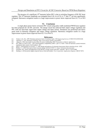Design and Simulation of PFC Circuit for AC/DC Converter Based on PWM Boost Regulator | PDF