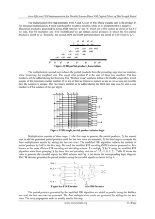 Area-Efficient VLSI Implementation for Parallel Linear-Phase FIR Digital Filters of Odd Length ...