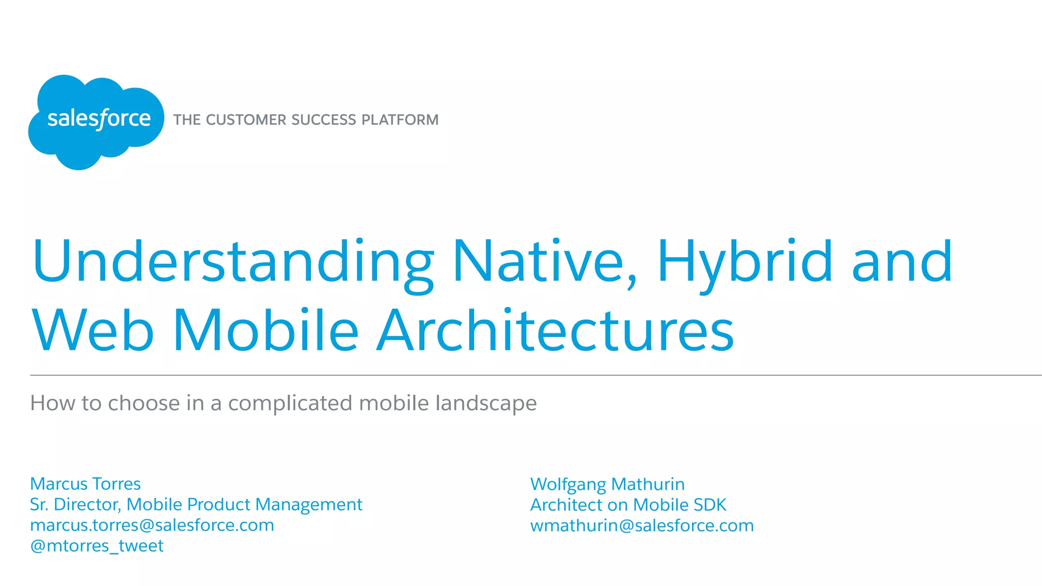 Understanding Native, Hybrid, and Web Mobile Architectures | PPT