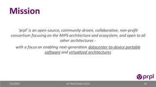 prpl: a non-profit foundation embracing IoT diversity, big data, and ...