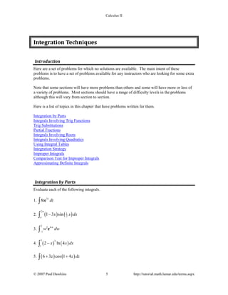 Calc ii complete_assignments | PDF