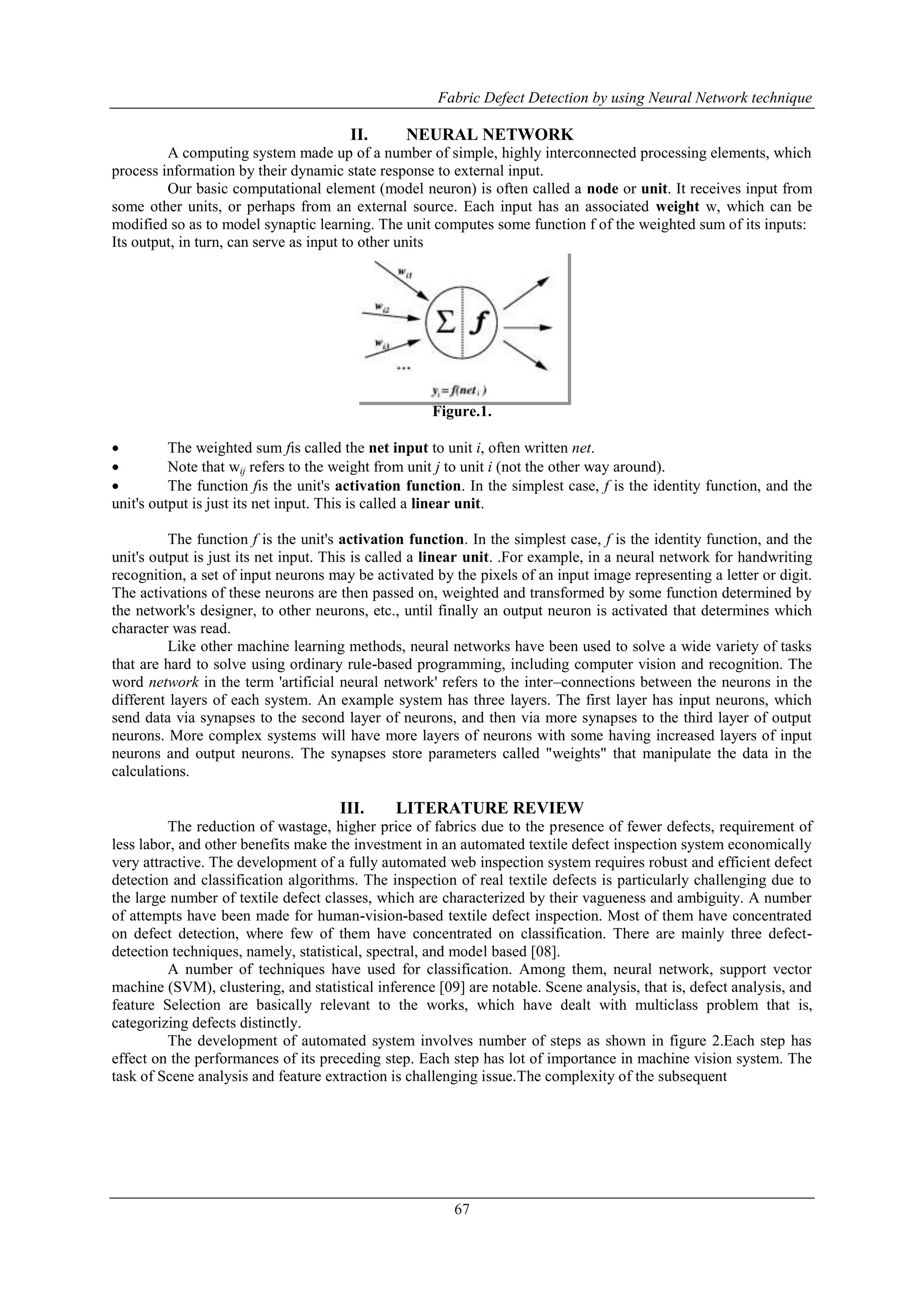 Fabric Defect Detection by using Neural Network technique | PDF