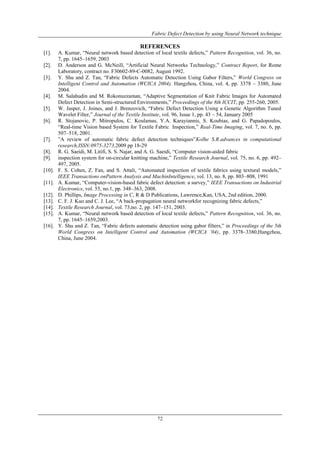 Fabric Defect Detection by using Neural Network technique | PDF