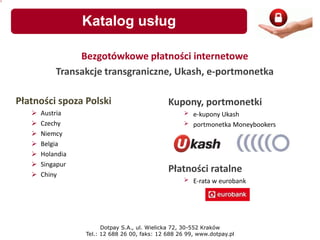 Agregator platnosci - Dotpay - eHandel 2011 | PPT