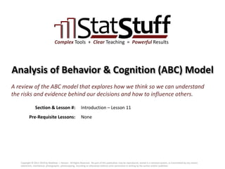 Analysis of Behavior & Cognition (ABC) Model with Matt Hansen at ...