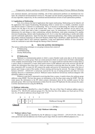 Comparative Analysis and Secure ALM P2P Overlay Multicasting of Various Multicast Routing ...