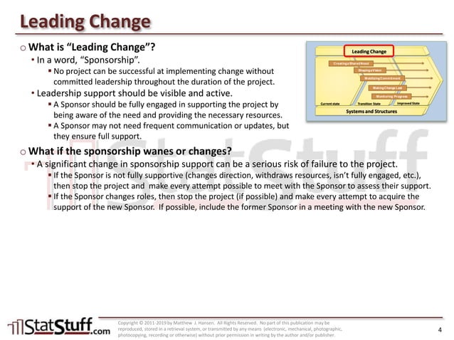 Change Acceleration Process (CAP) Model with Matt Hansen at StatStuff ...