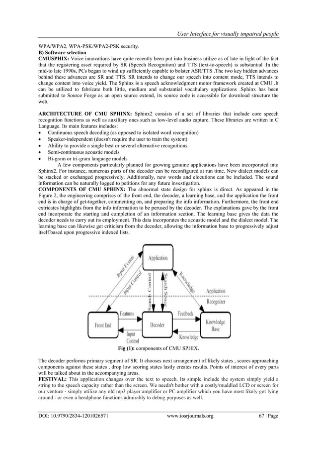 User Interface for Visually Impaired People | PDF
