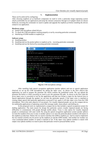 User Interface for Visually Impaired People | PDF
