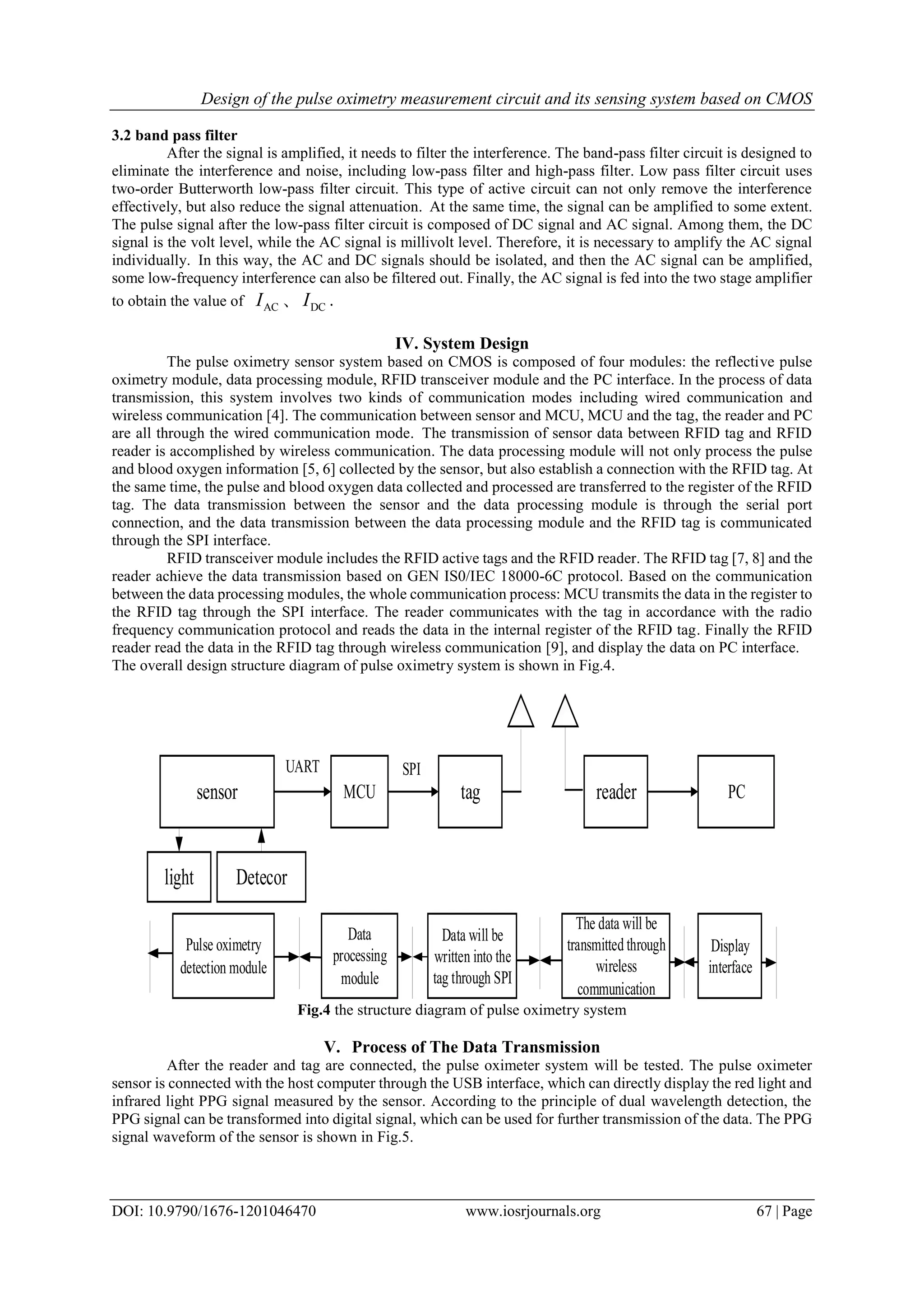 Design of the Pulse Oximetry Measurement Circuit and Its Sensing System ...
