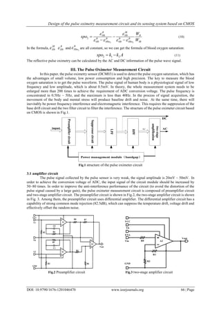 Design of the Pulse Oximetry Measurement Circuit and Its Sensing System ...