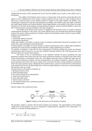 A Novelty Stability Of Electrical System Single Machine Based Runge Kutta Orde 4 Method | PDF