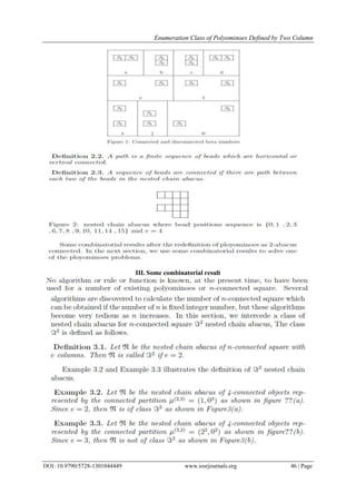Enumeration Class of Polyominoes Defined by Two Column | PDF